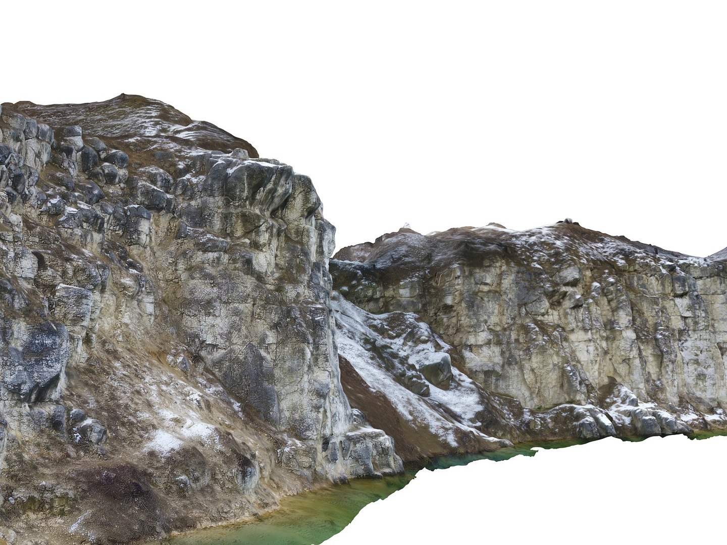 3D Mega Winter Cliff -quarry - TurboSquid 1253778