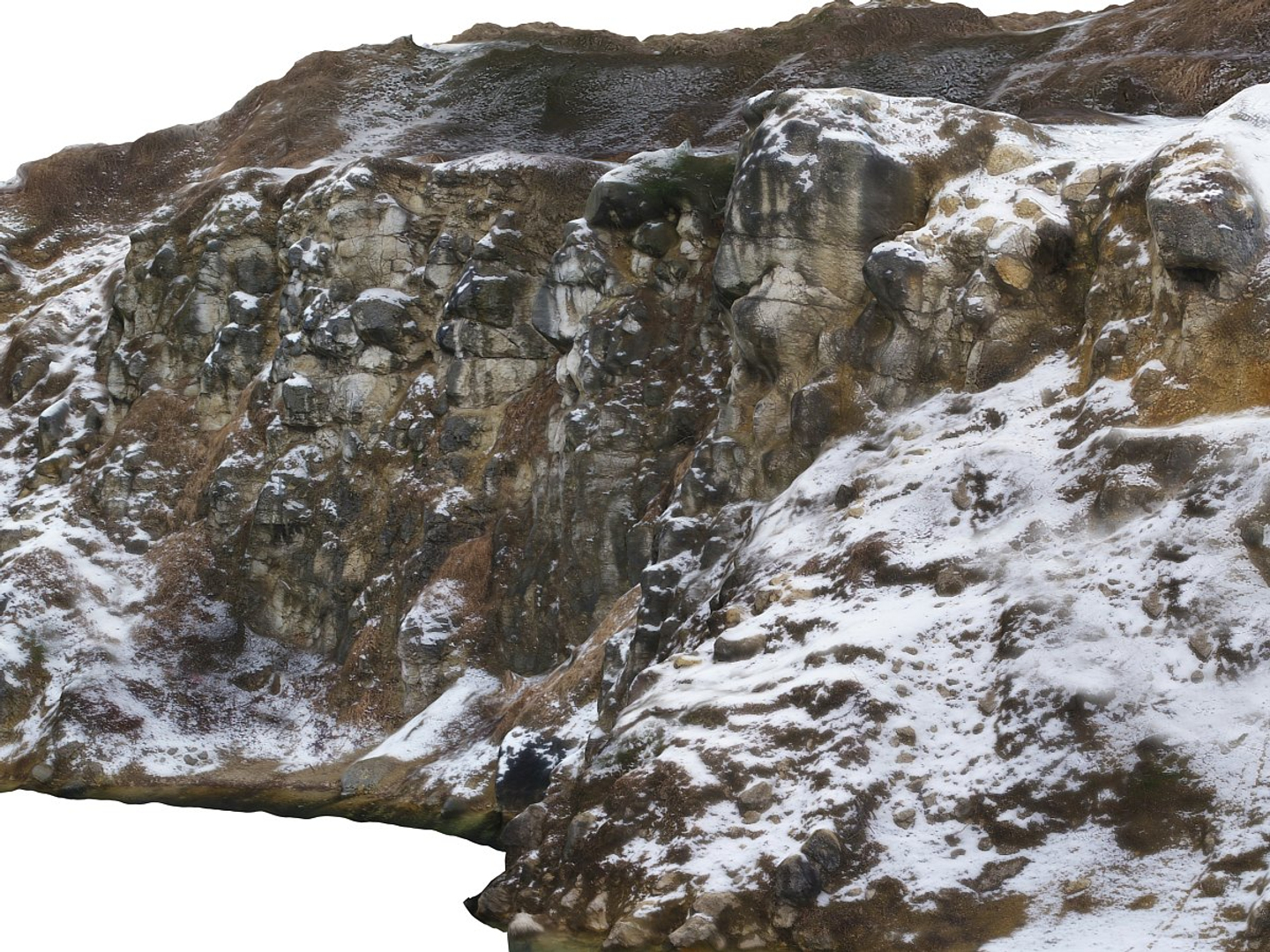 3D Mega Winter Cliff -quarry - TurboSquid 1253778