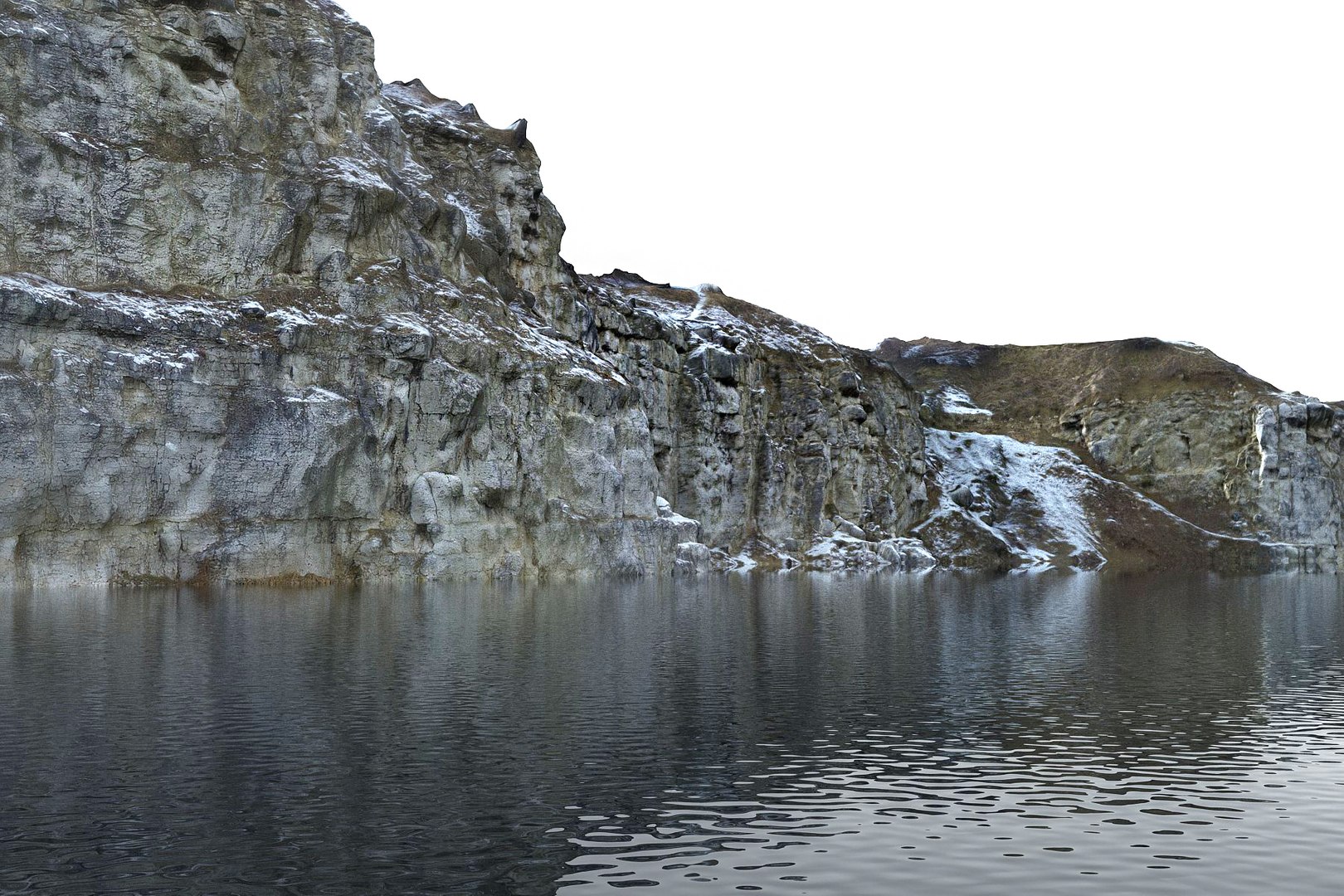 3D Mega Winter Cliff -quarry - TurboSquid 1253778