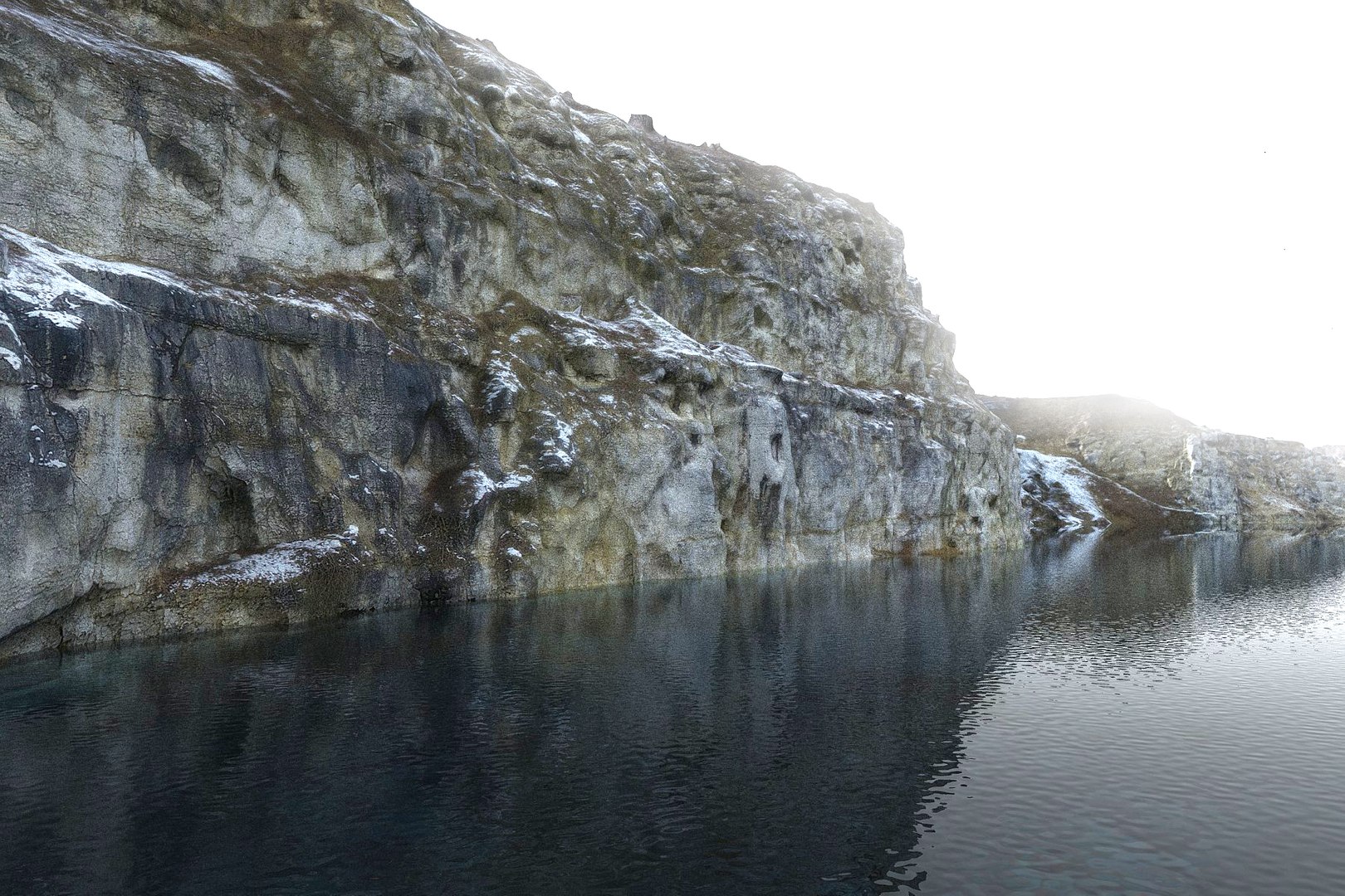 3D Mega Winter Cliff -quarry - TurboSquid 1253778