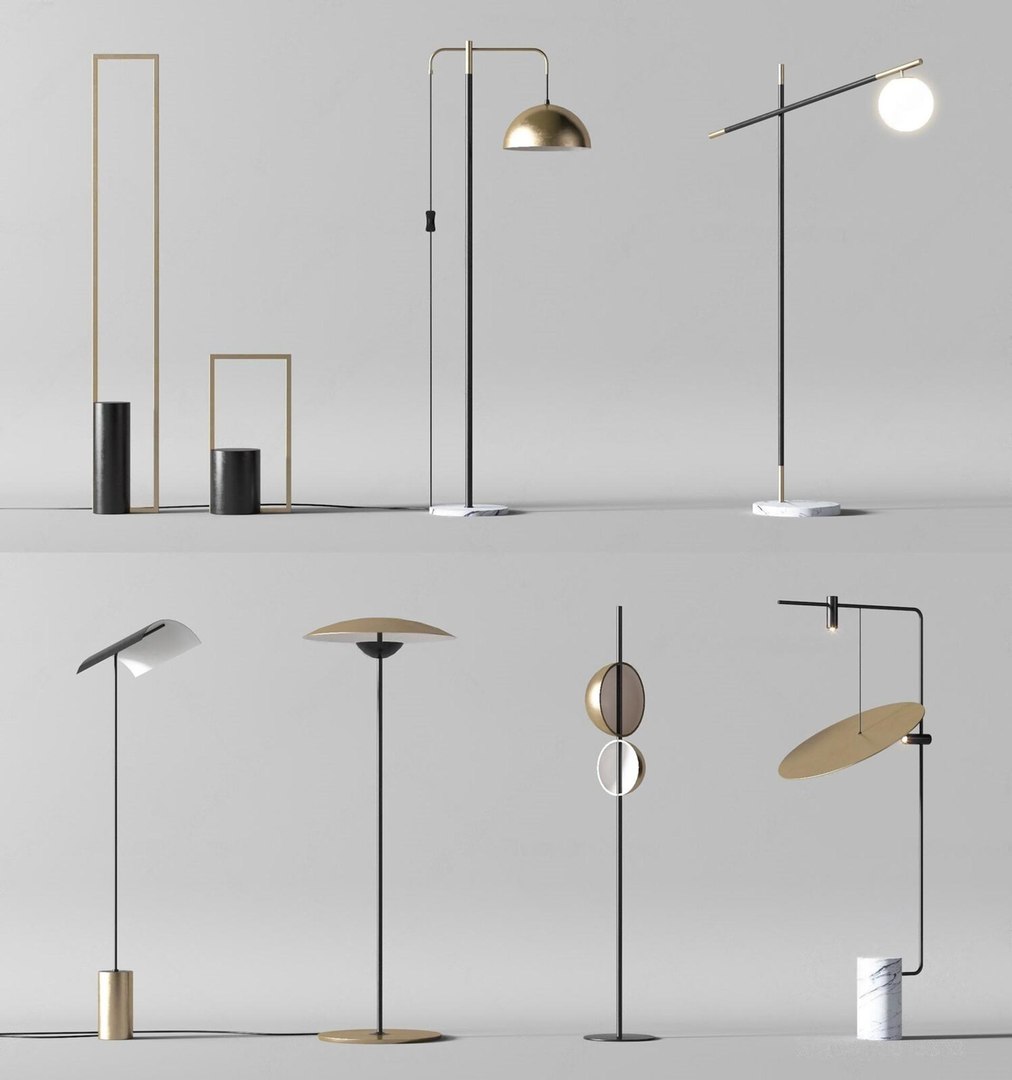 3D Modern floor lamp model model - TurboSquid 2056629