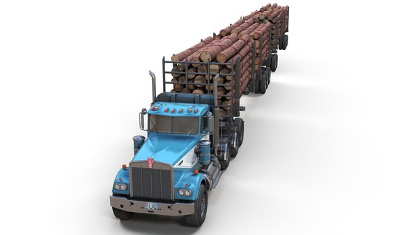 modelo 3d Camión de troncos Kenworth Super Train - TurboSquid 2199665