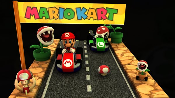 modelo 3d Mario Kart Scene - TurboSquid 2048809