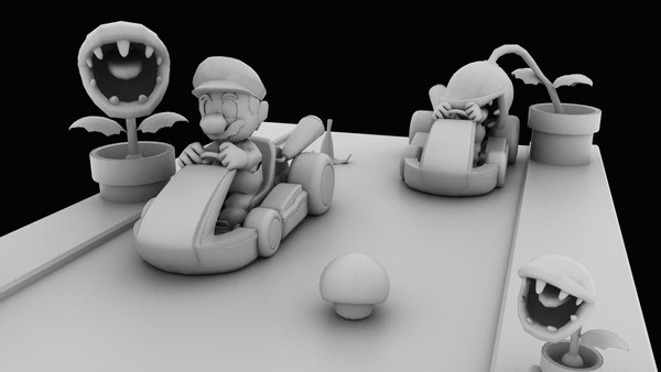 3D Mario Kart Scene - TurboSquid 2048809