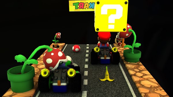 3D Mario Kart Scene - TurboSquid 2048809