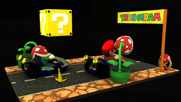 3D Mario Kart Scene - TurboSquid 2048809