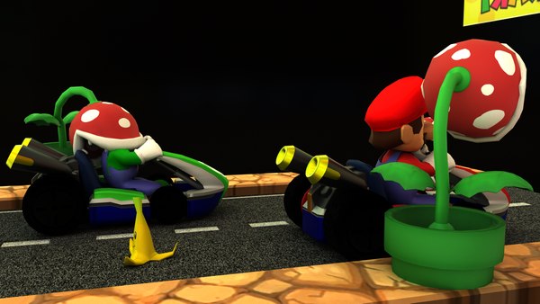 3D Mario Kart Scene - TurboSquid 2048809
