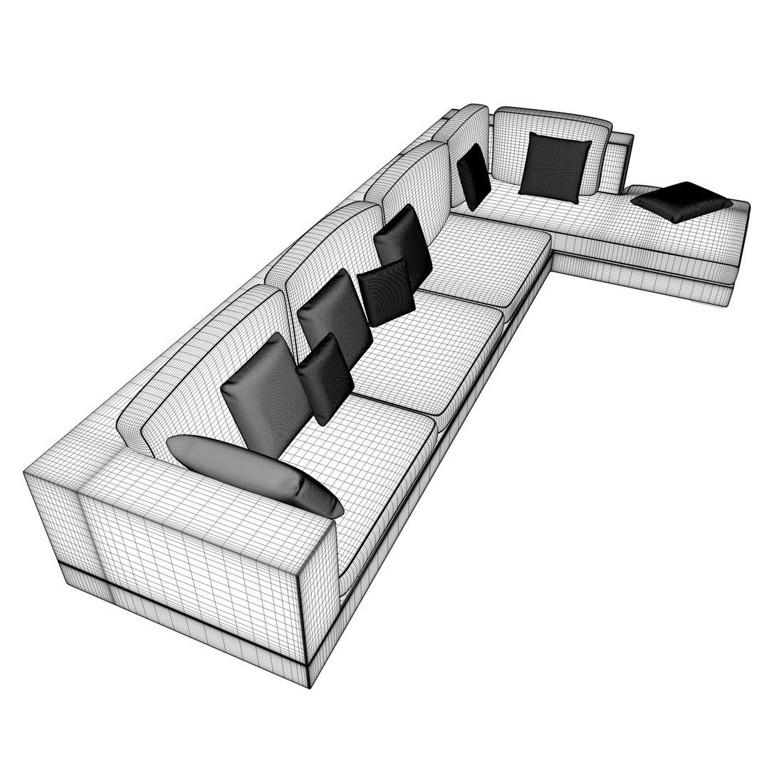 sectional sofa 3d model
