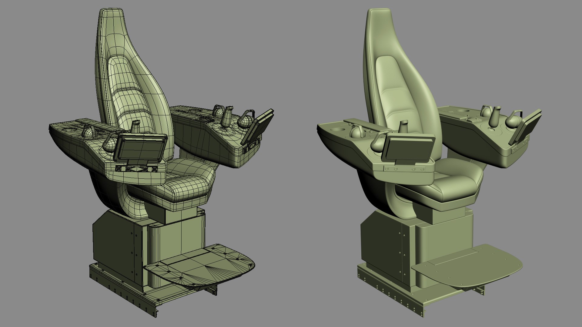 Helm Seat Bridge Control Kongsberg Acon 3D - TurboSquid 2197138