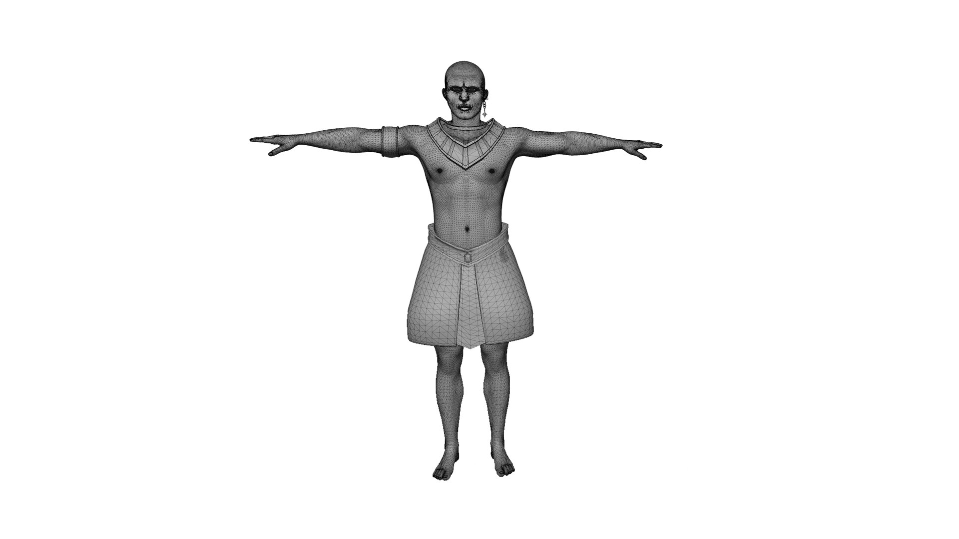 3D Pharaonic Warrior Character Model - TurboSquid 2224061