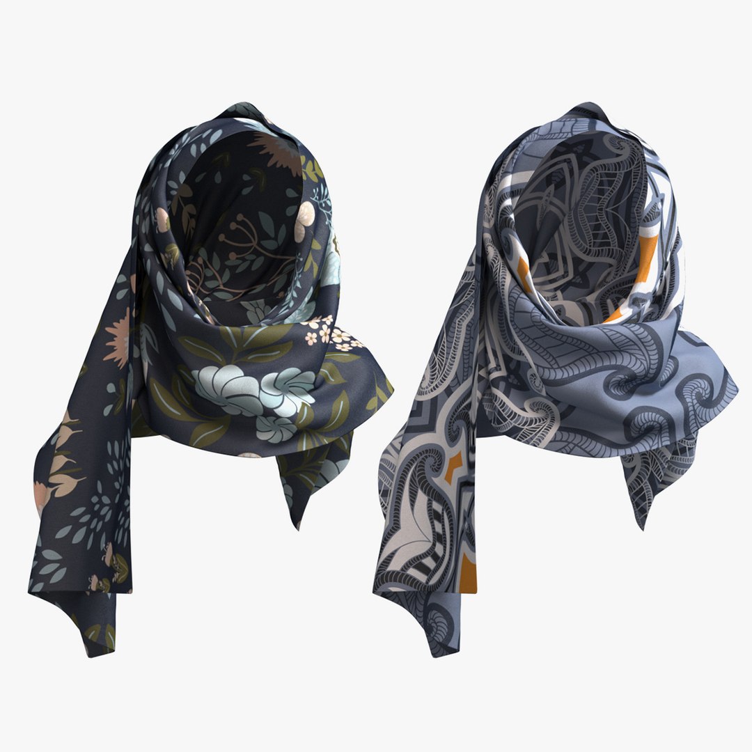 3D Plane Shawl Scarf Collection 001 - PBR 8K Model - TurboSquid 1923363