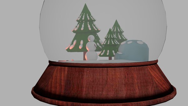 3d christmas snow globe model