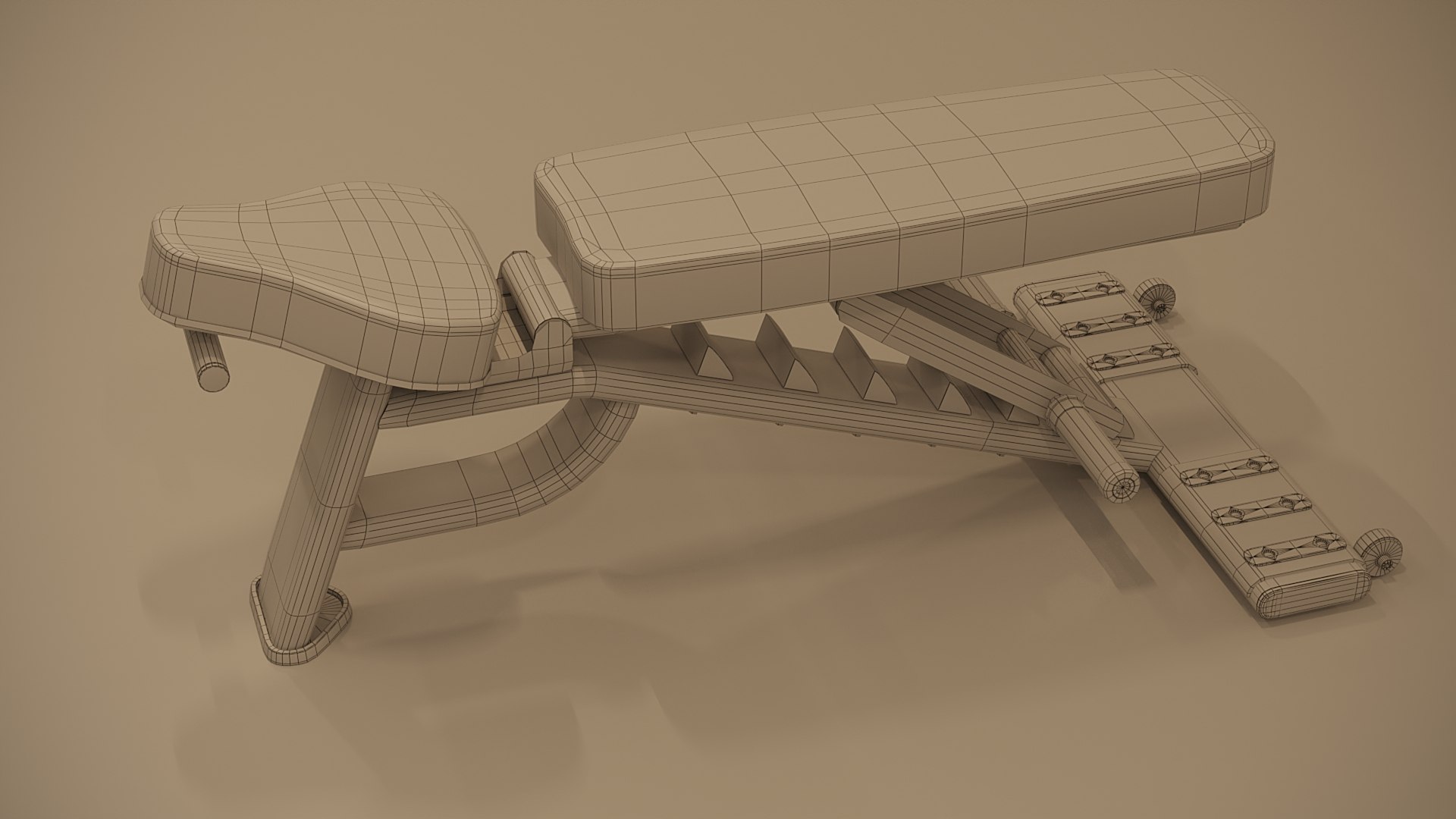 3D Gym Bench Model - TurboSquid 2170250