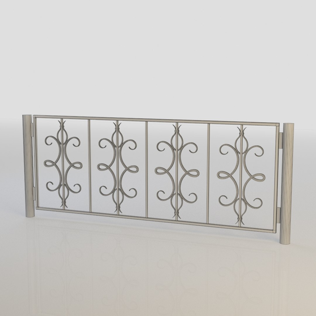 3d iron fence model