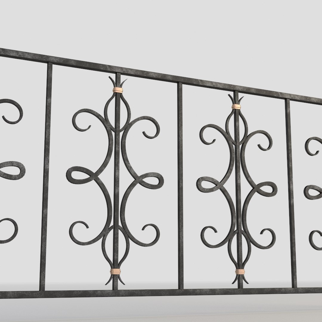 3d iron fence model