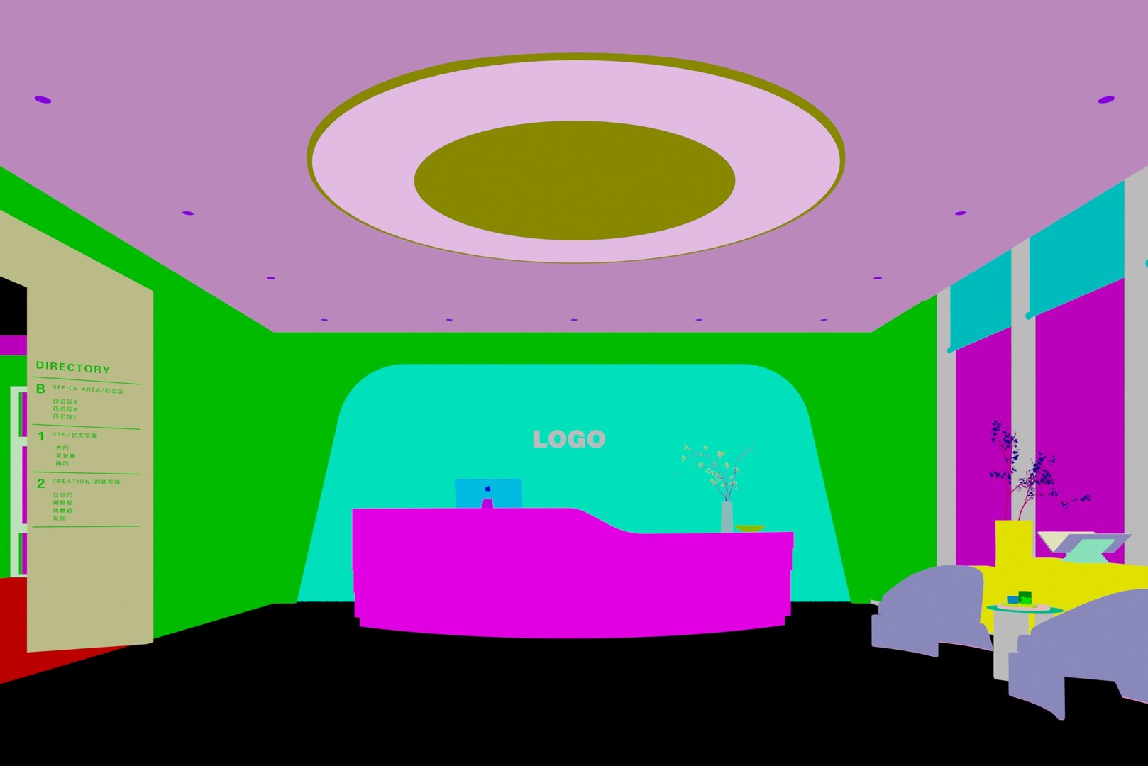 Reception Desk 3D Model - TurboSquid 2357647