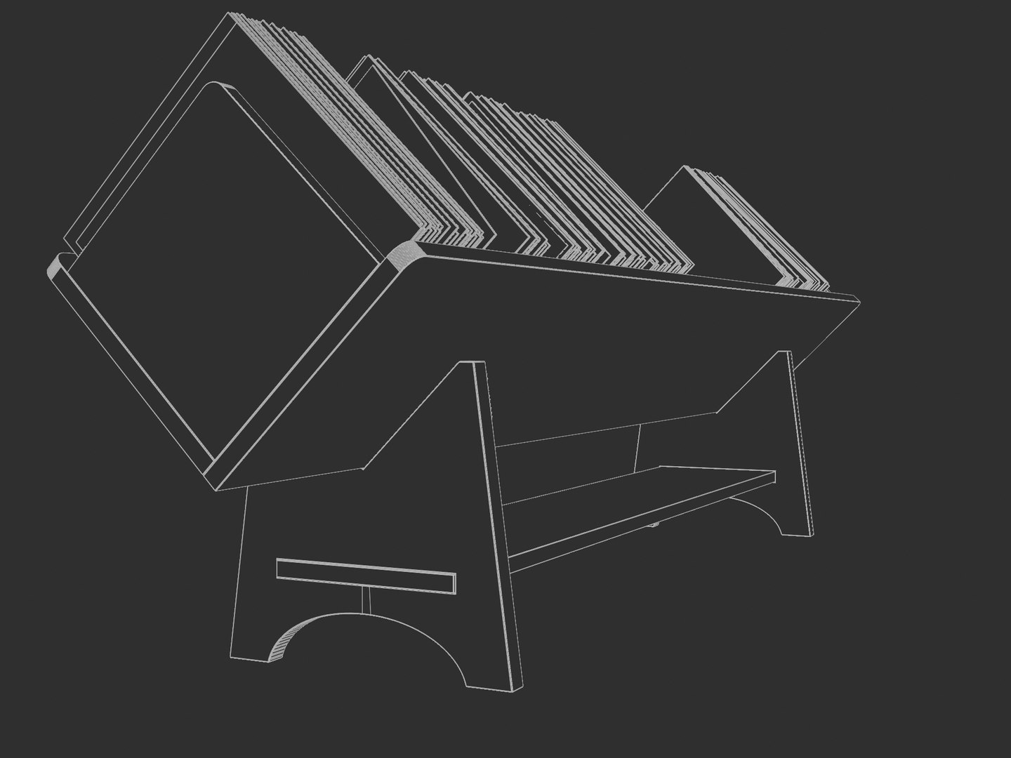 Vinyl storage 3D model - TurboSquid 1680140