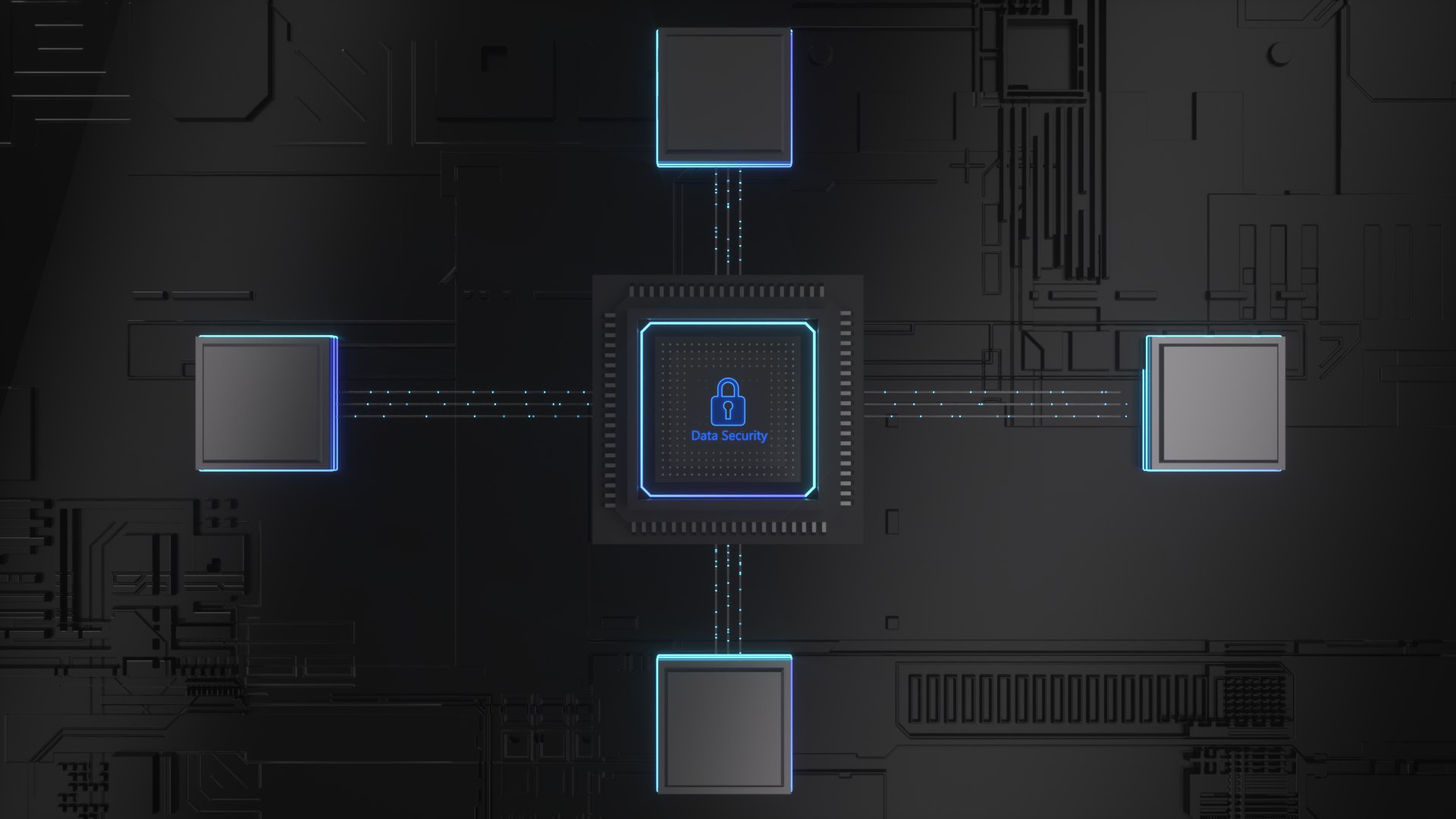 3D model C4D Octane CPU chip core capacitance Scifi Circuit board 9 ...