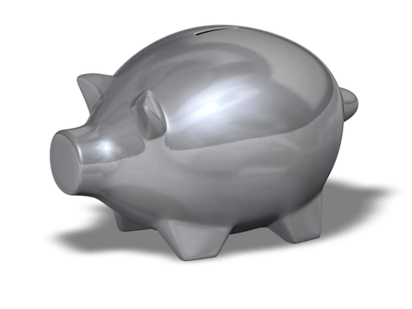 3d Metal Piggy Bank Model