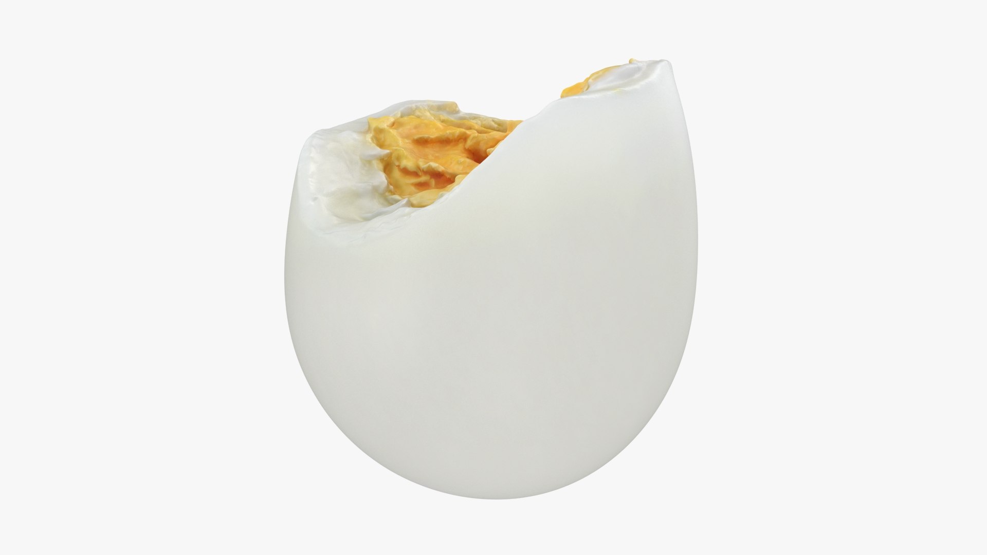 Bitten Boiled Egg 02 3D Model - TurboSquid 2385718