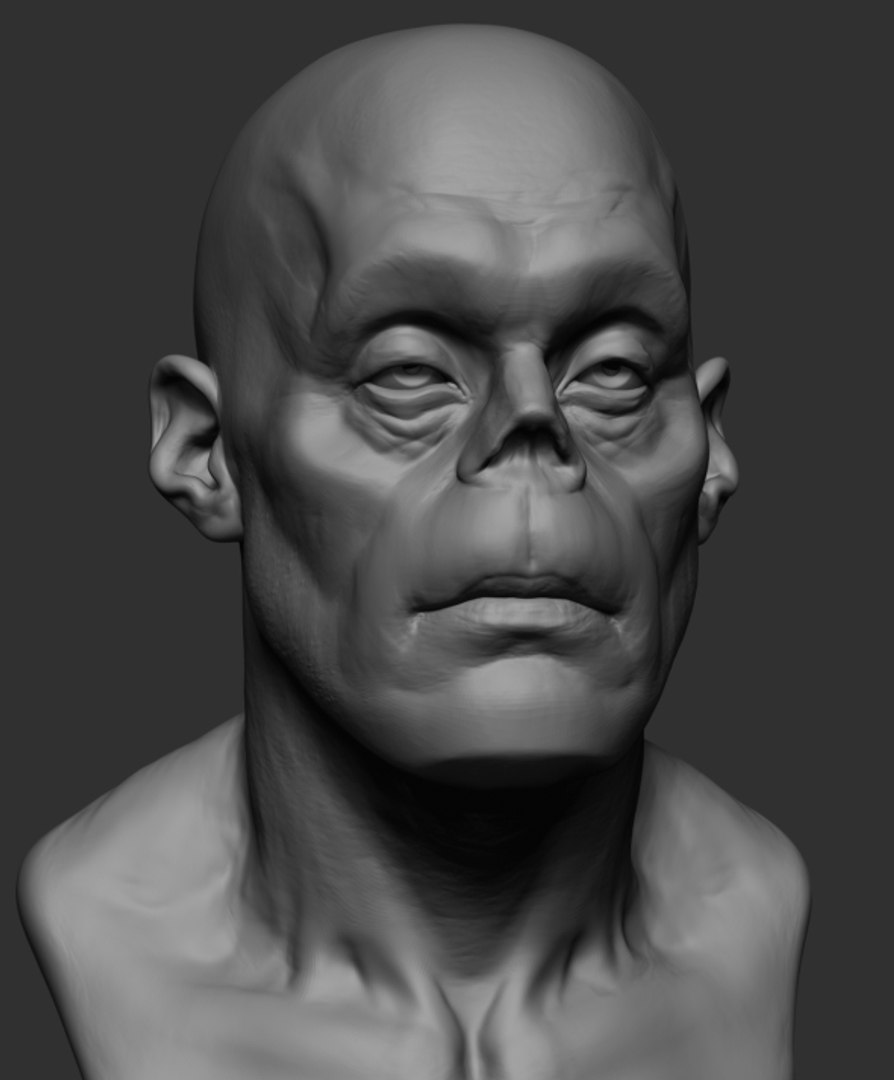 3D Zombie Head Zbrush - TurboSquid 1272536
