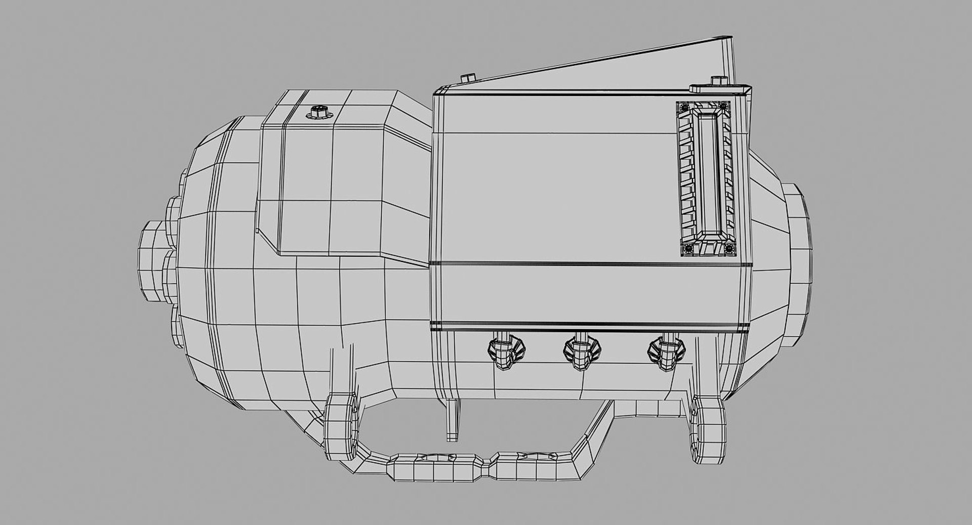 Sci-fi Big Gun Sci Fi 3D Model - TurboSquid 1196115