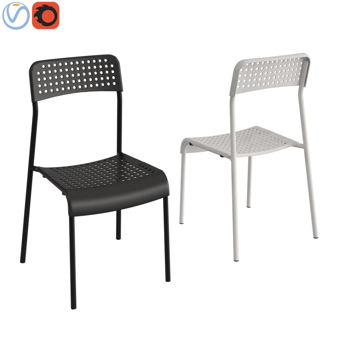 Black Chair Ikea Adde 3D Model - TurboSquid 1435004