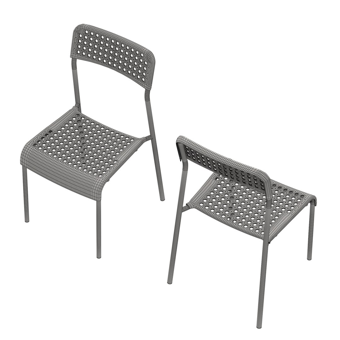 Black Chair Ikea Adde 3D Model - TurboSquid 1435004