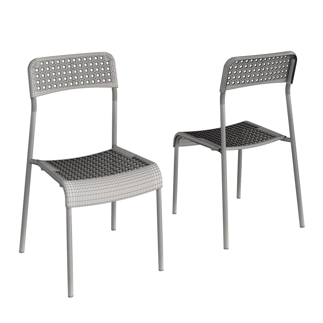 Black Chair Ikea Adde 3D Model - TurboSquid 1435004