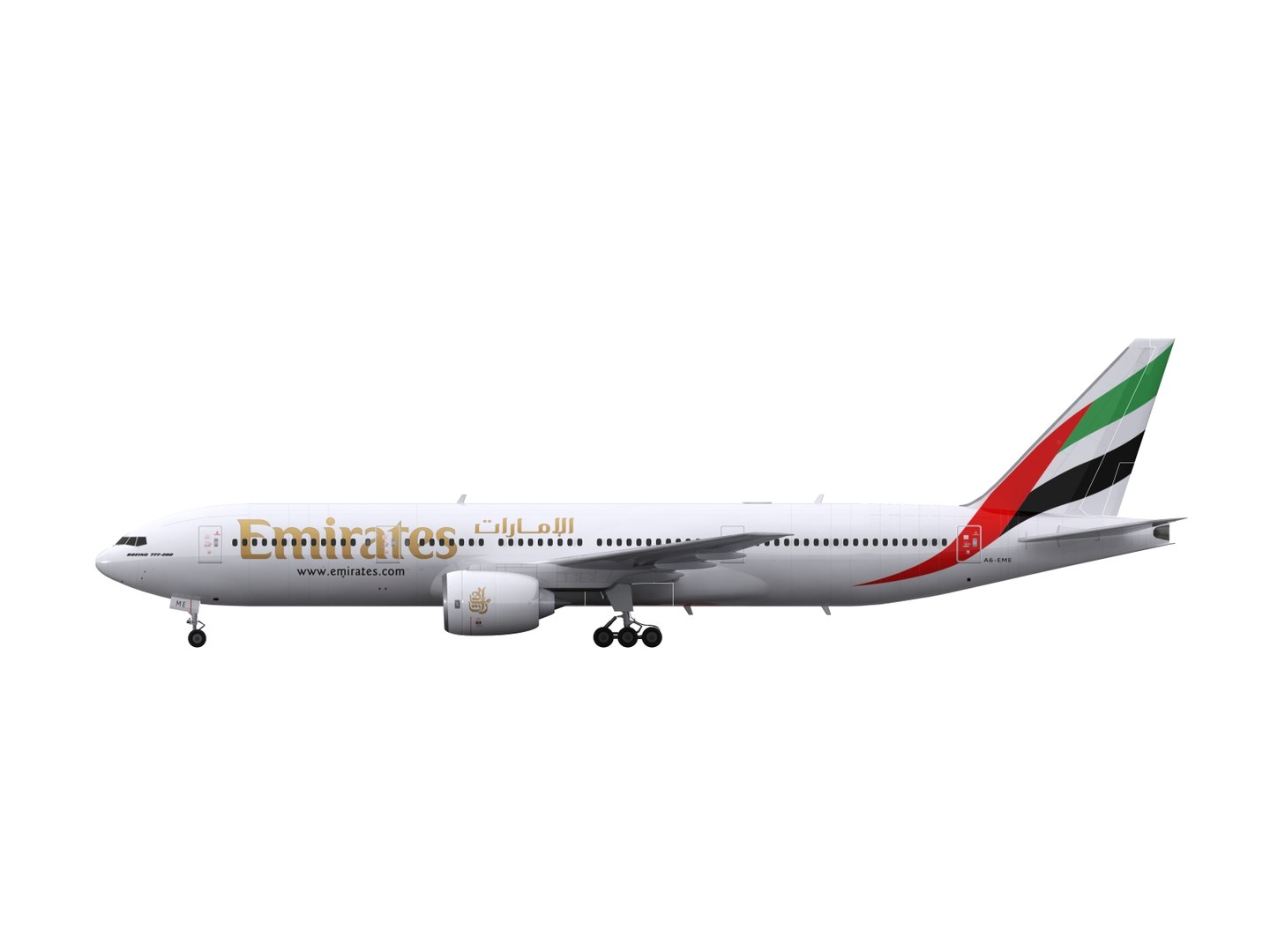 3d model aircraft emirates