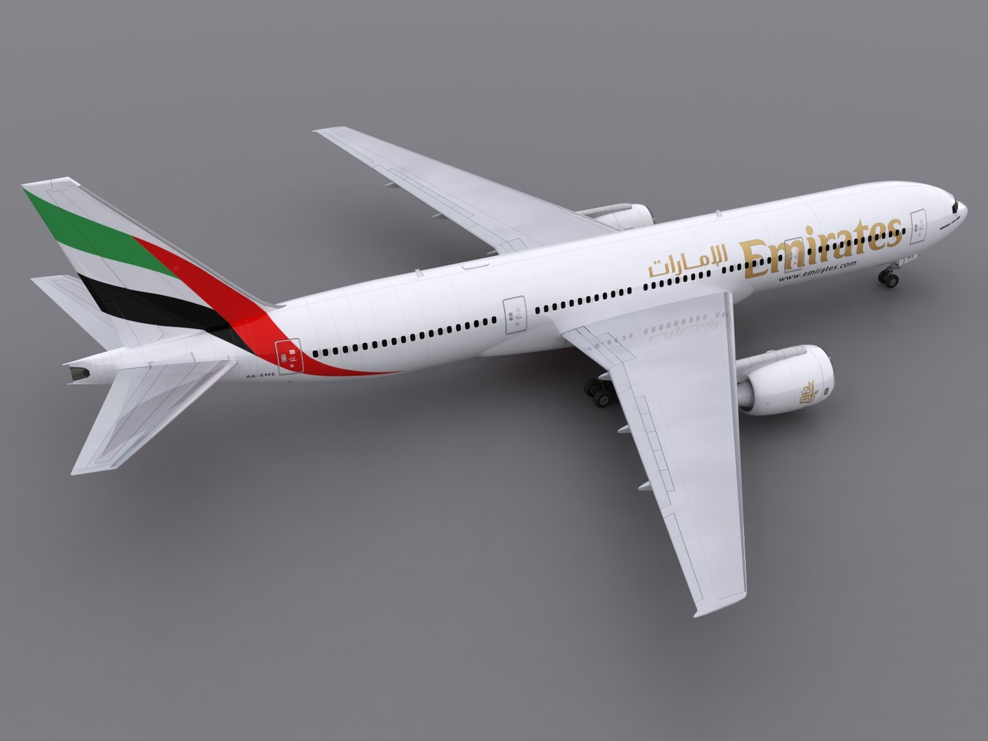 3d model aircraft emirates
