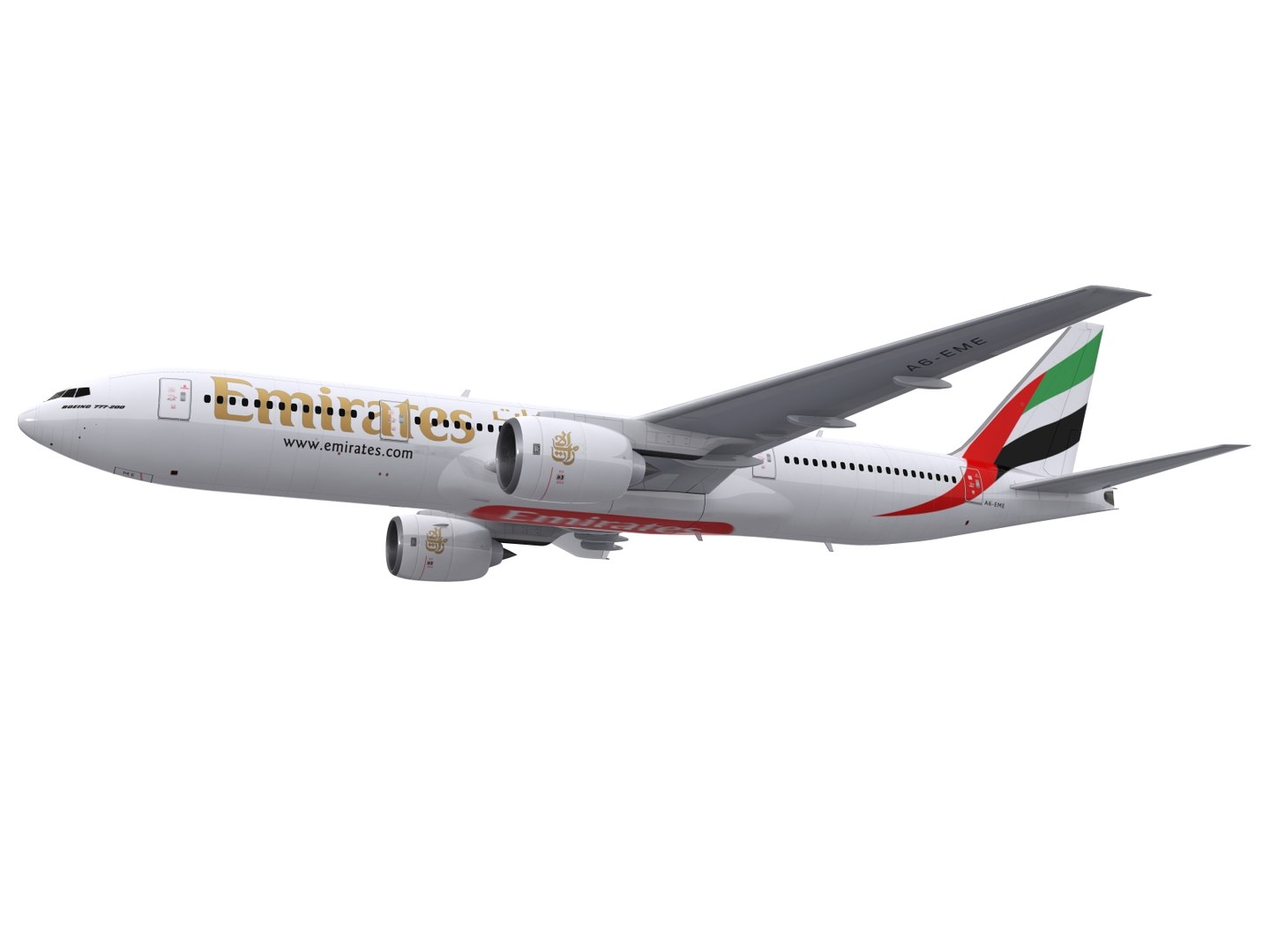 3d model aircraft emirates