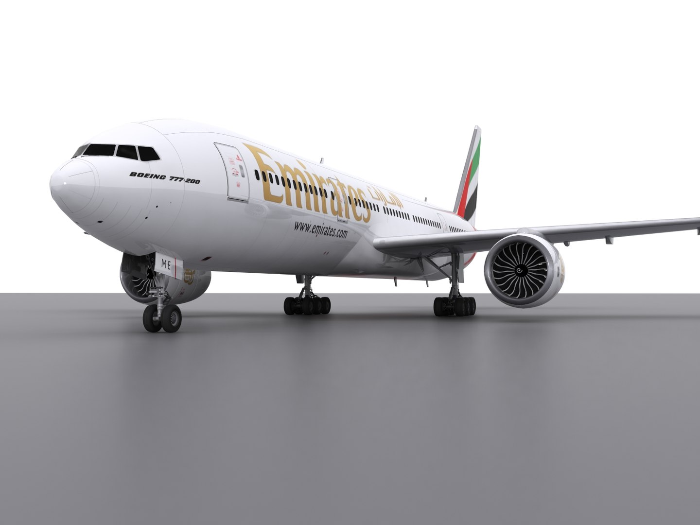 3d model aircraft emirates
