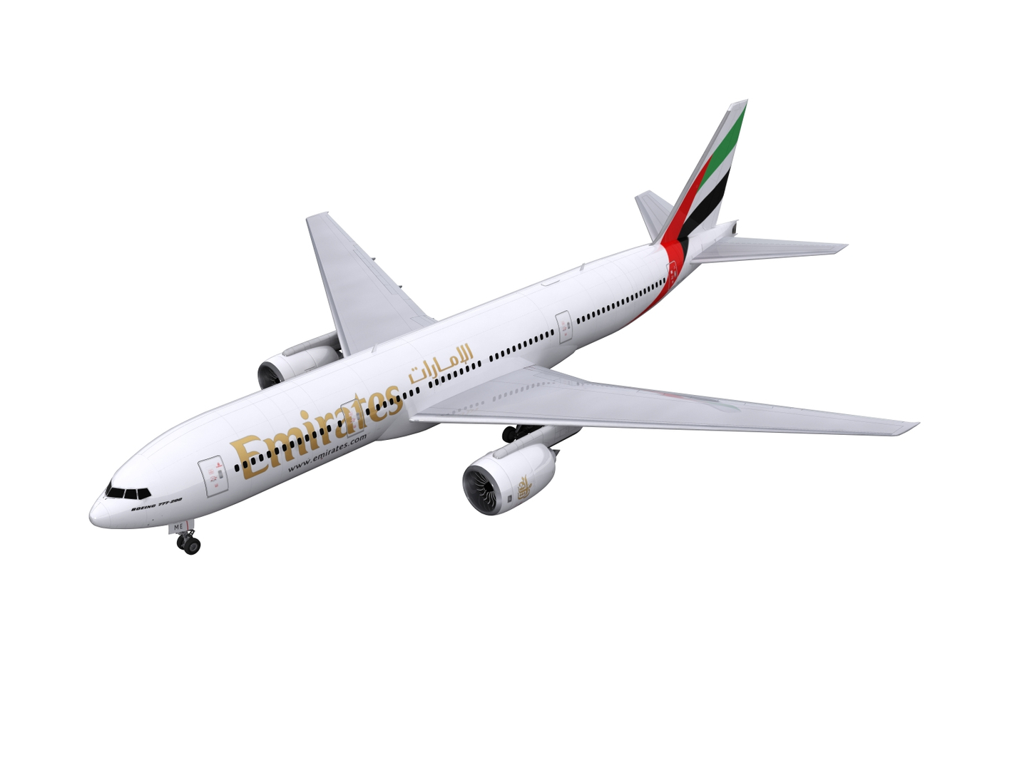 3d model aircraft emirates