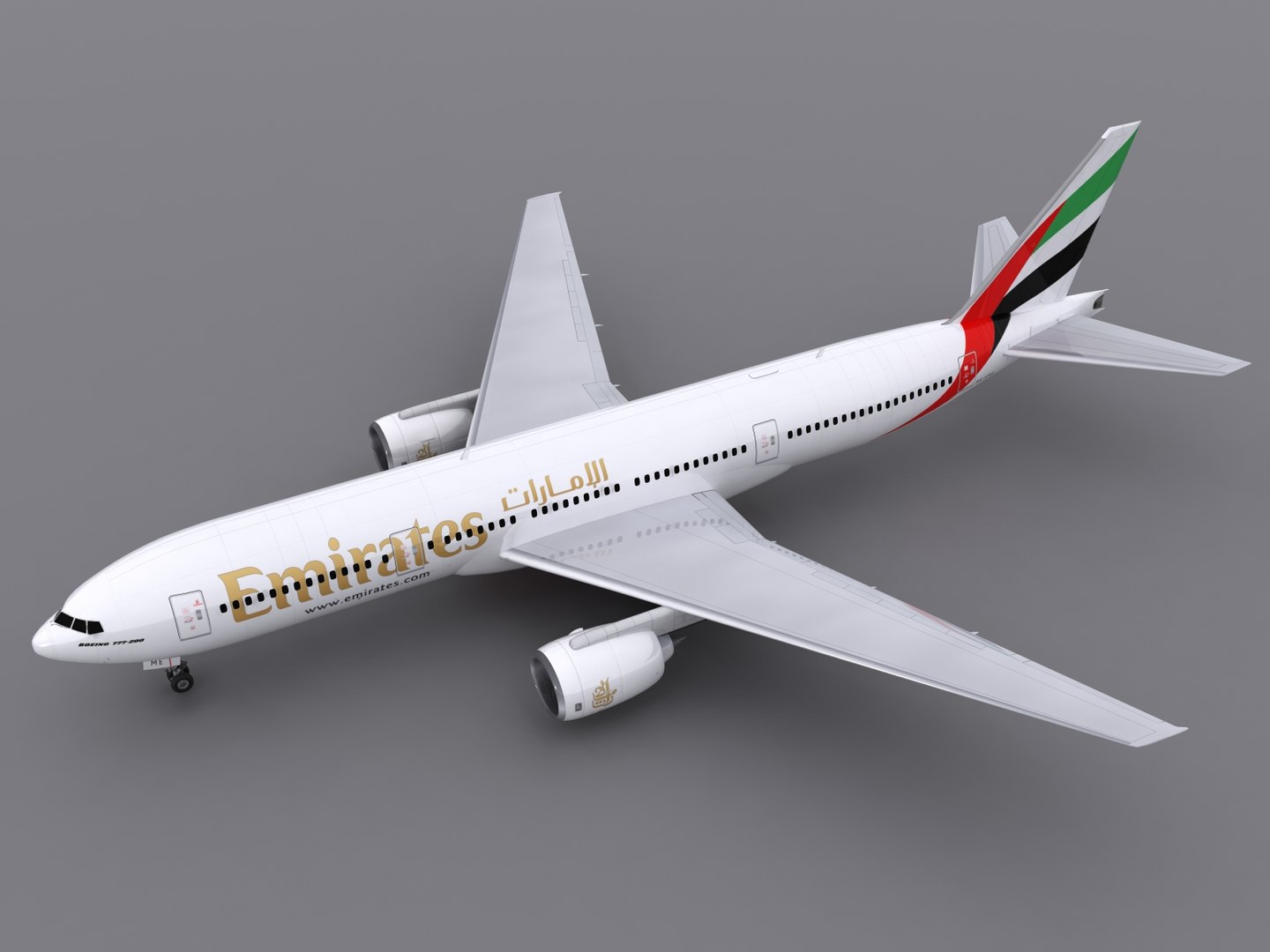 3d model aircraft emirates