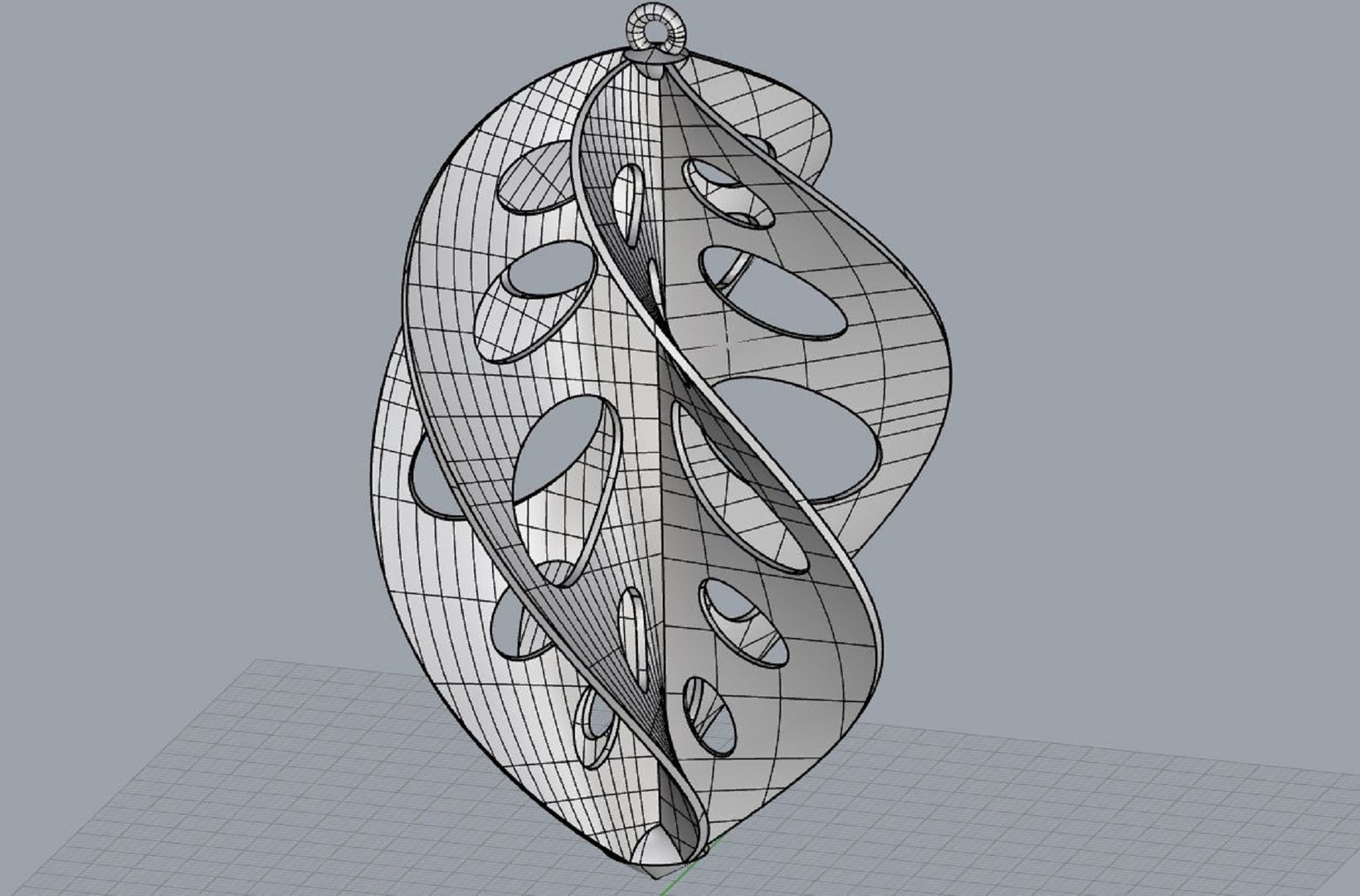 Christmas Ball Leaf Spiral Ornament 3D - TurboSquid 2324953