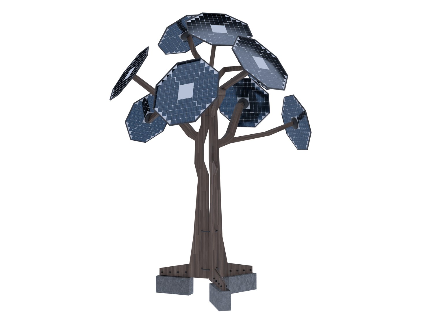 3D future energy solar trees model - TurboSquid 1540251