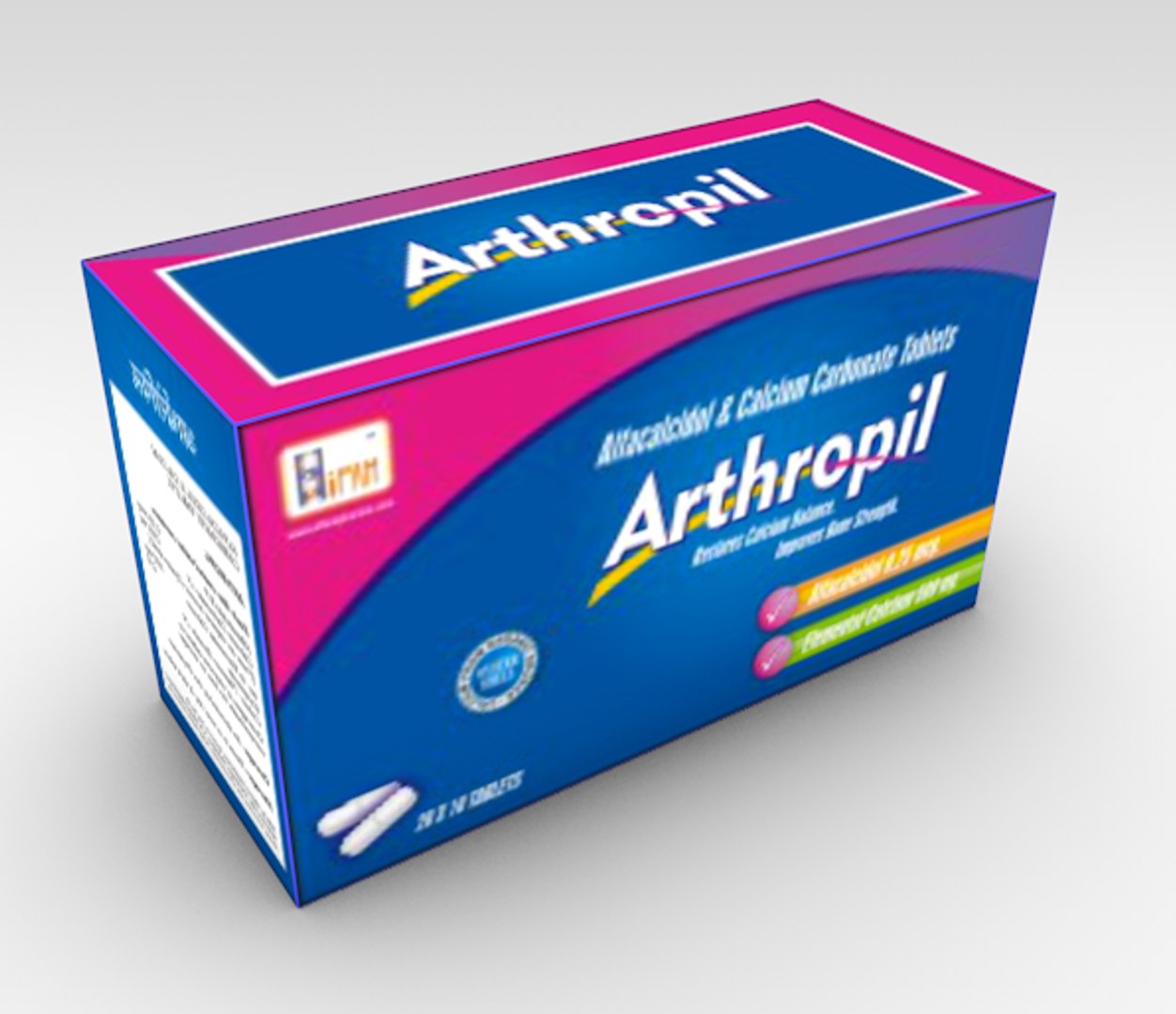 3ds Max Arthropil Pills Box