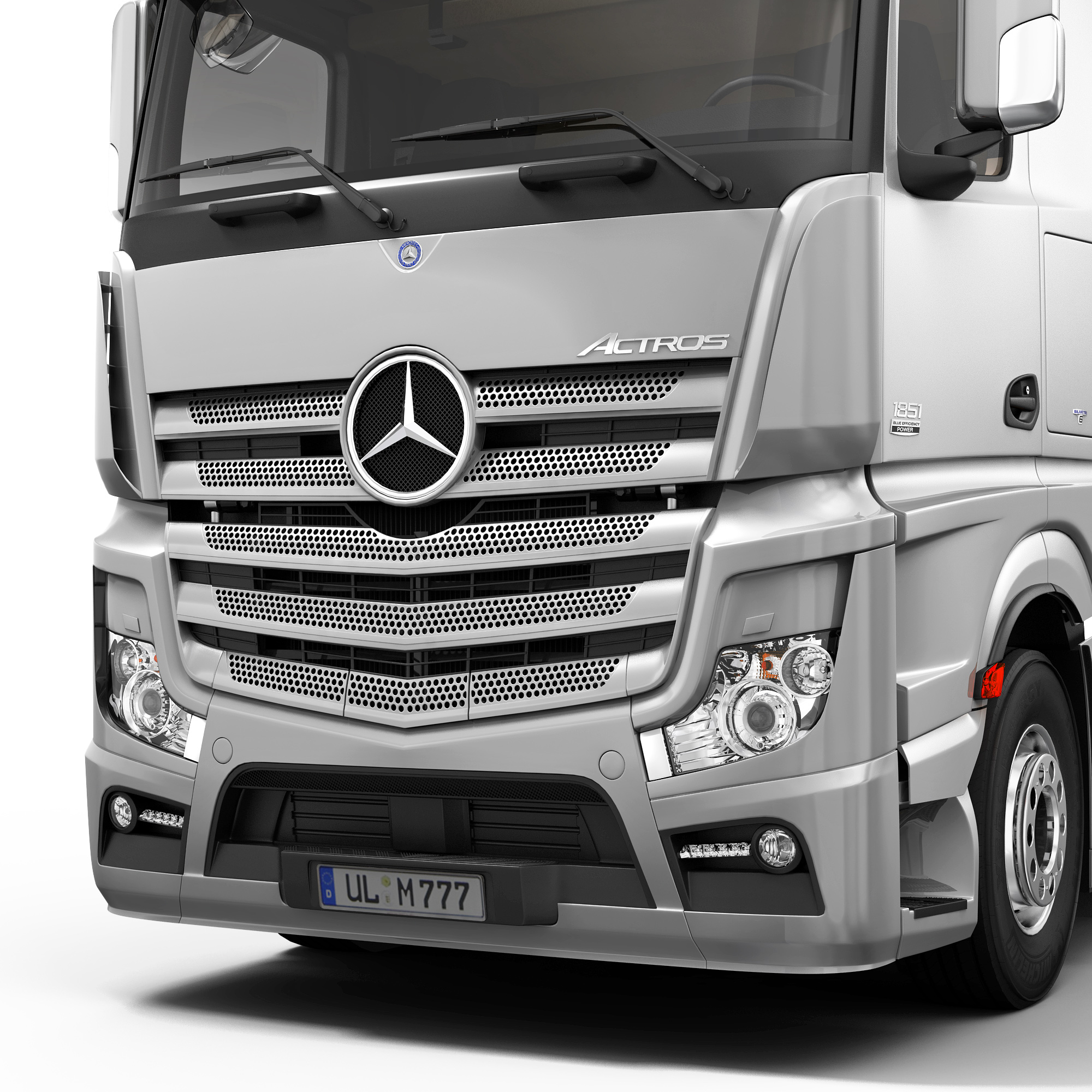 3d model mercedes actros semi trailer