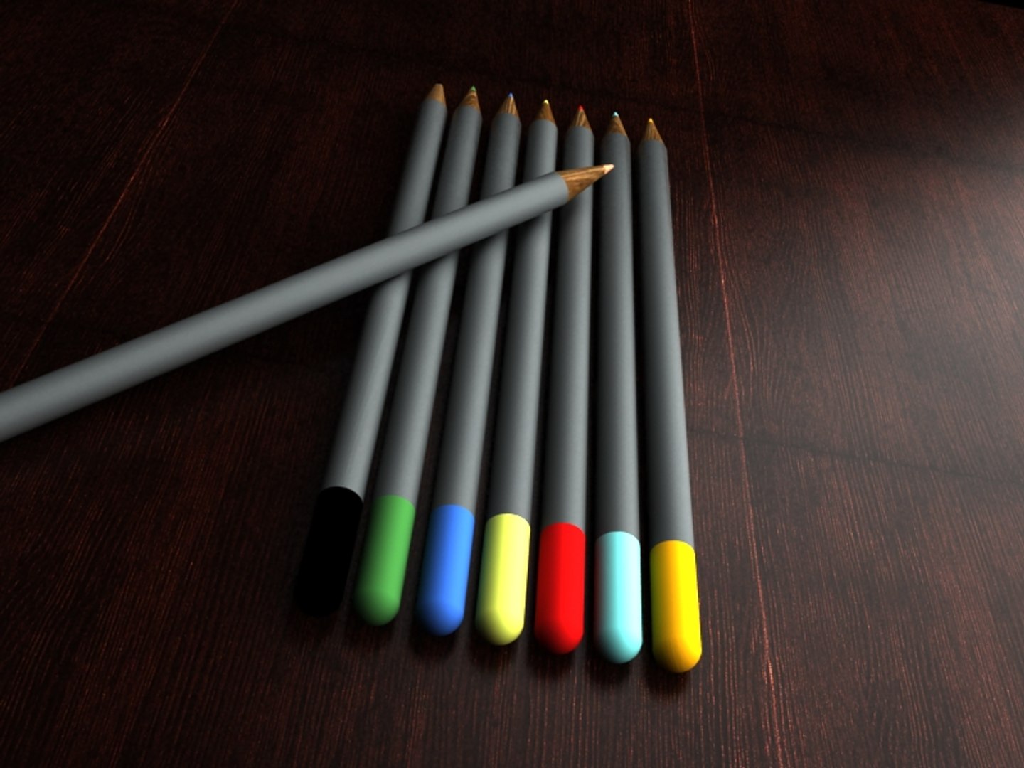 3d pencils model