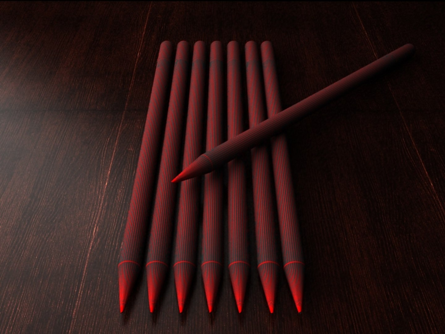 3d pencils model