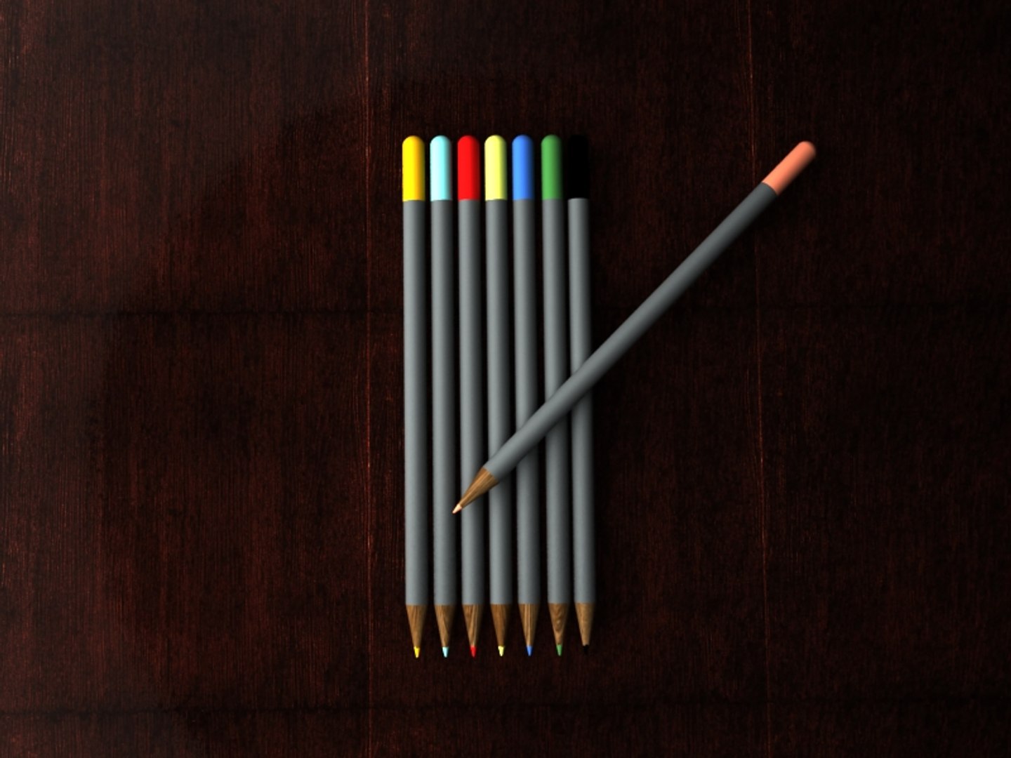 3d pencils model