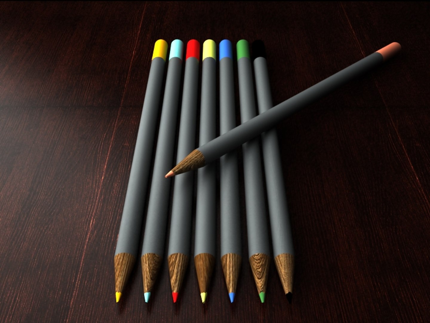 3d pencils model