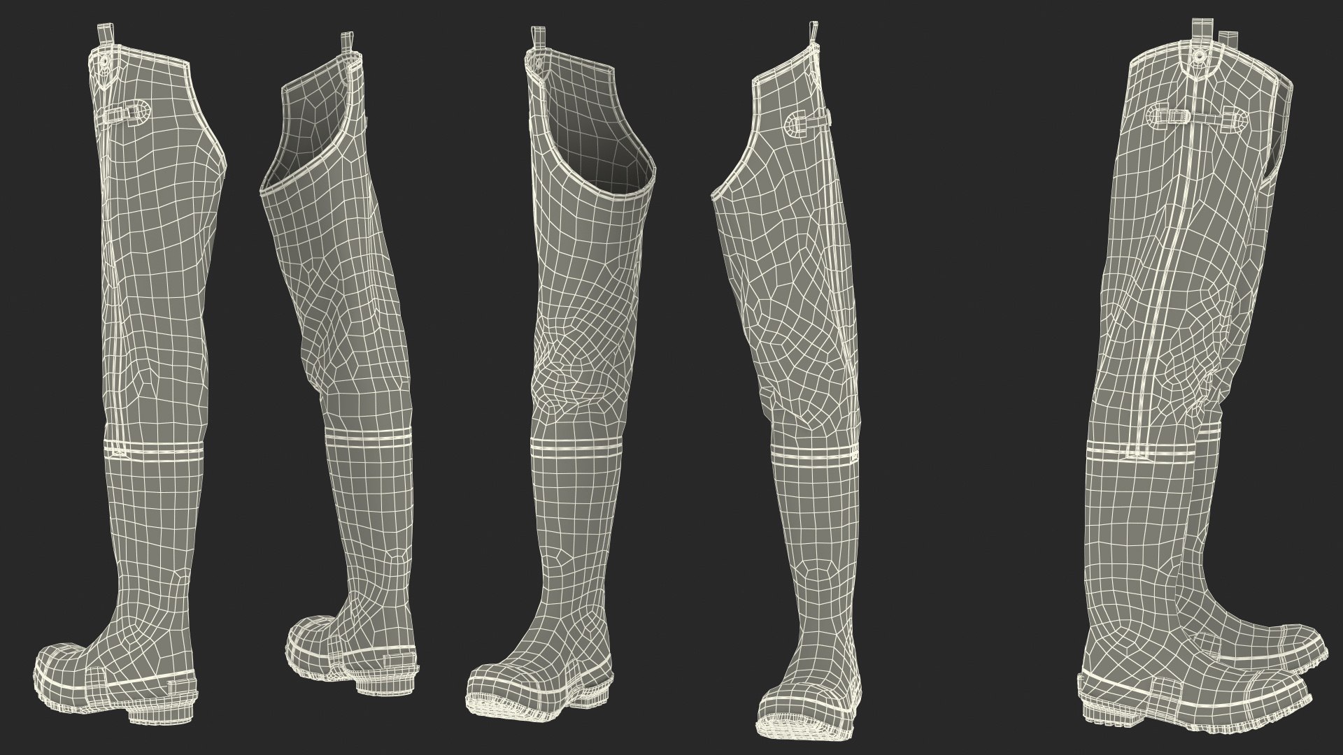 Waterproof Hip Waders For Work 3D Model - TurboSquid 1818355