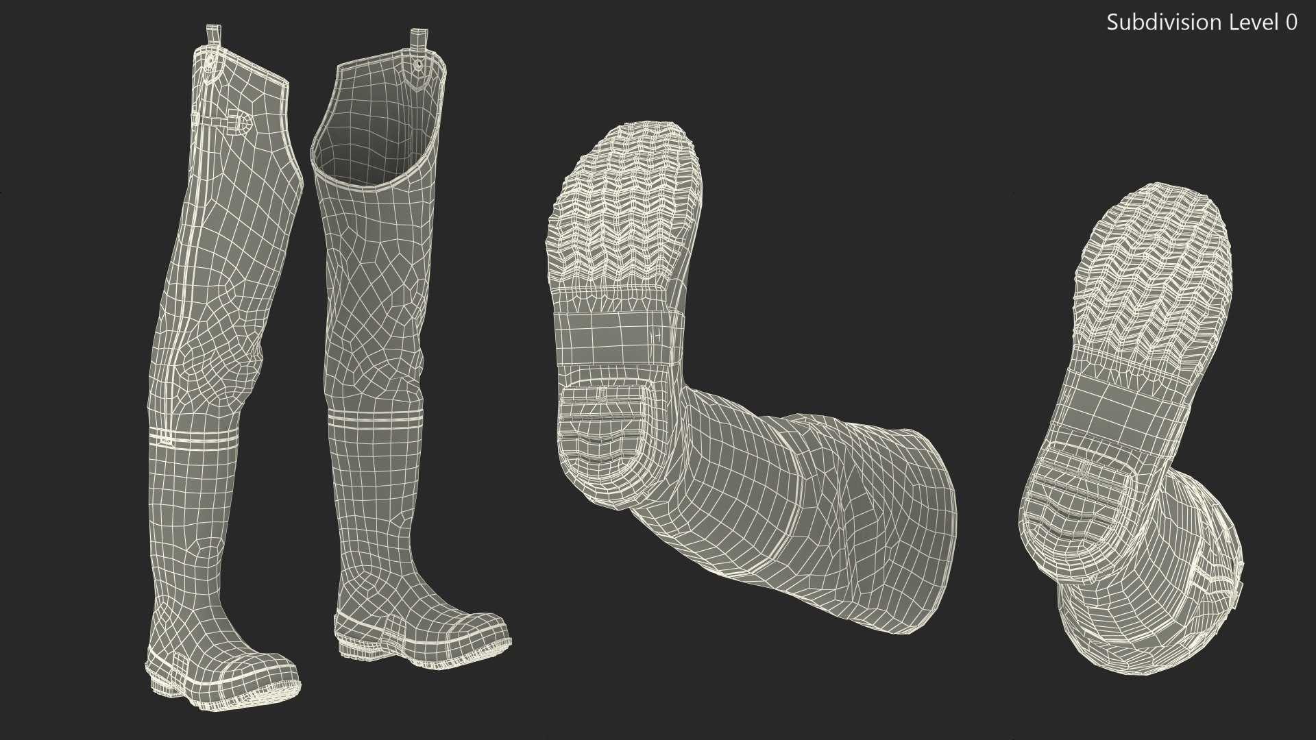 Waterproof Hip Waders for Work 3D model - TurboSquid 1818355