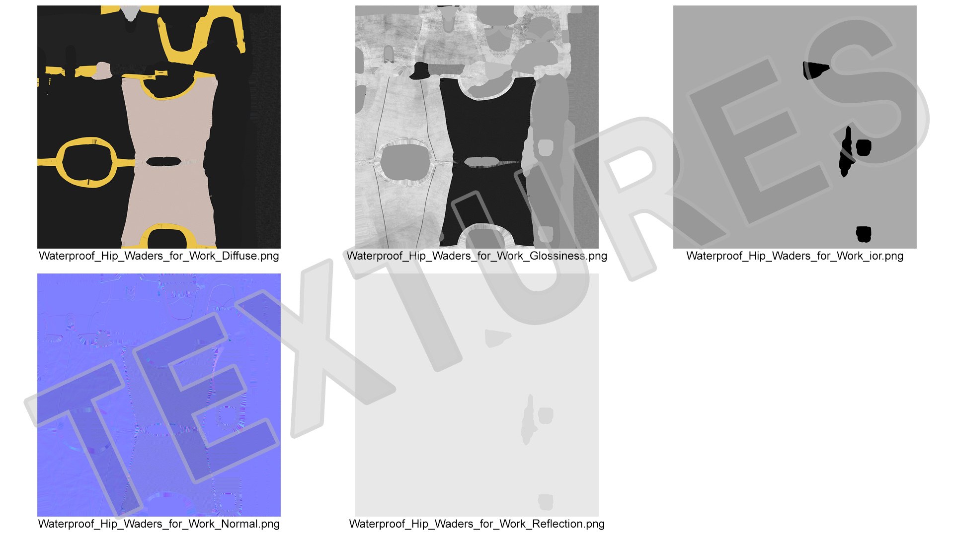 Waterproof Hip Waders for Work 3D model - TurboSquid 1818355