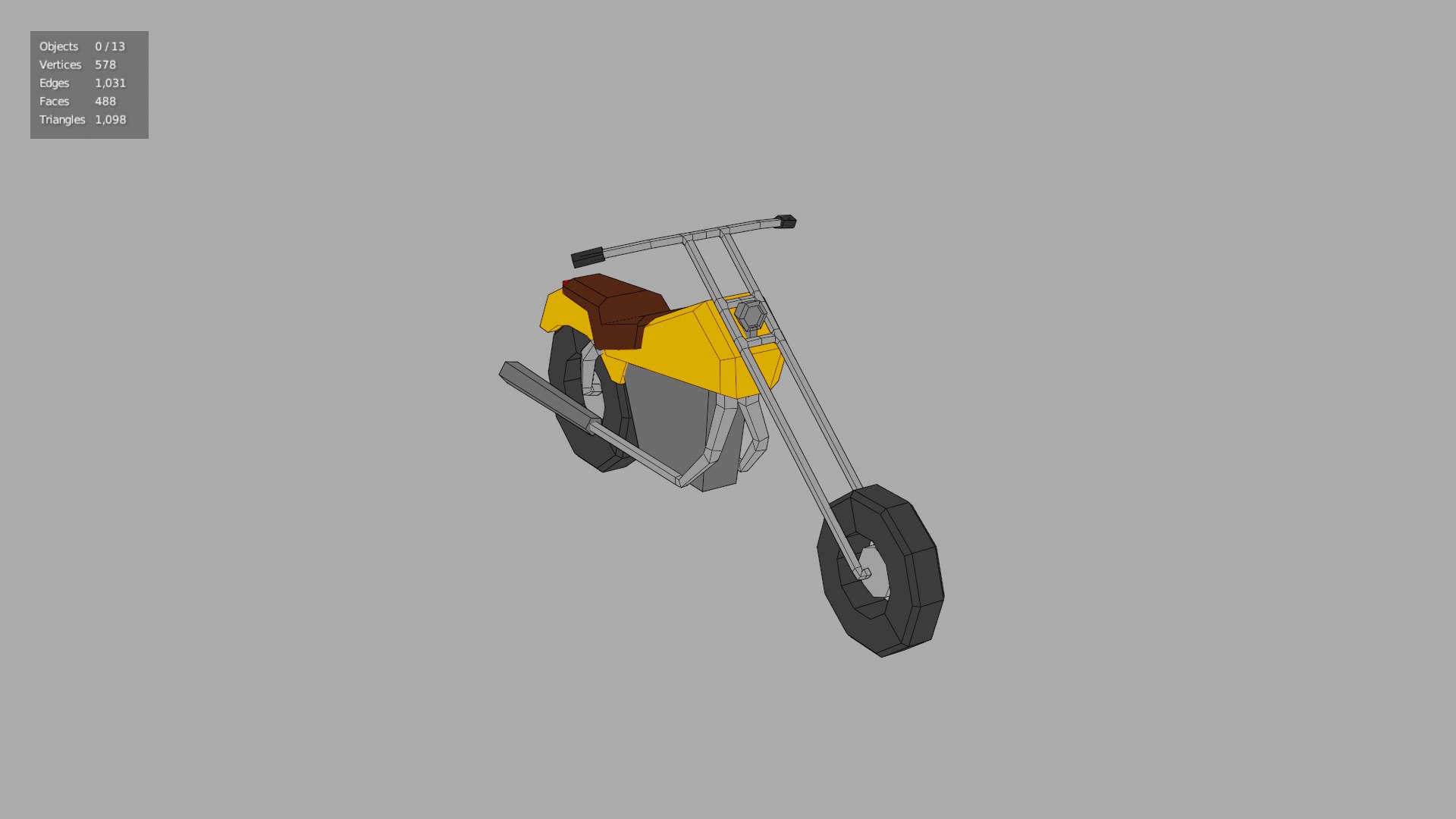Low Poly Chopper Motorcycle 3D Model - TurboSquid 1915789