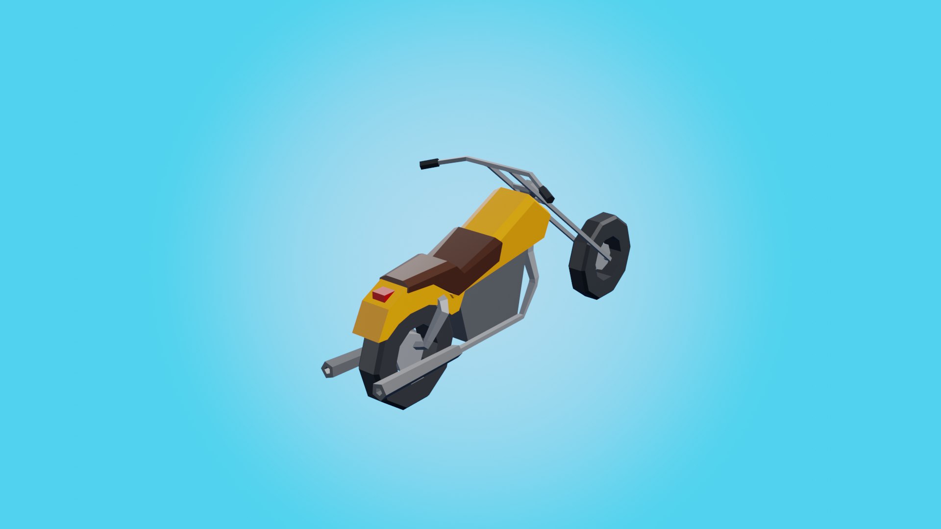 Low Poly Chopper Motorcycle 3D Model - TurboSquid 1915789