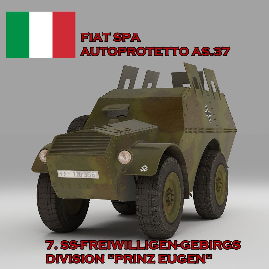 3d Fiat Spa 37 Autoprotetto Model