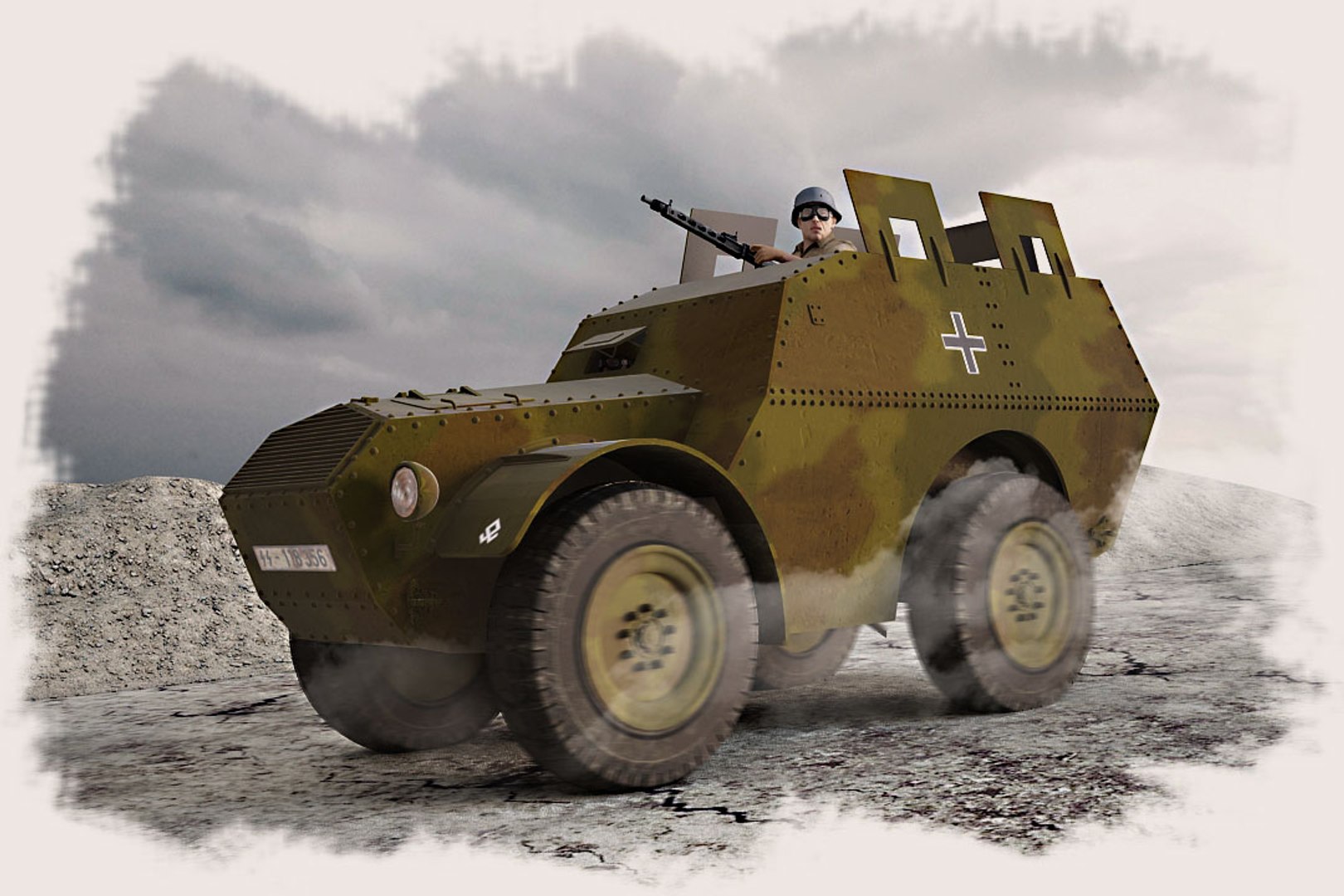 3d Fiat Spa 37 Autoprotetto Model